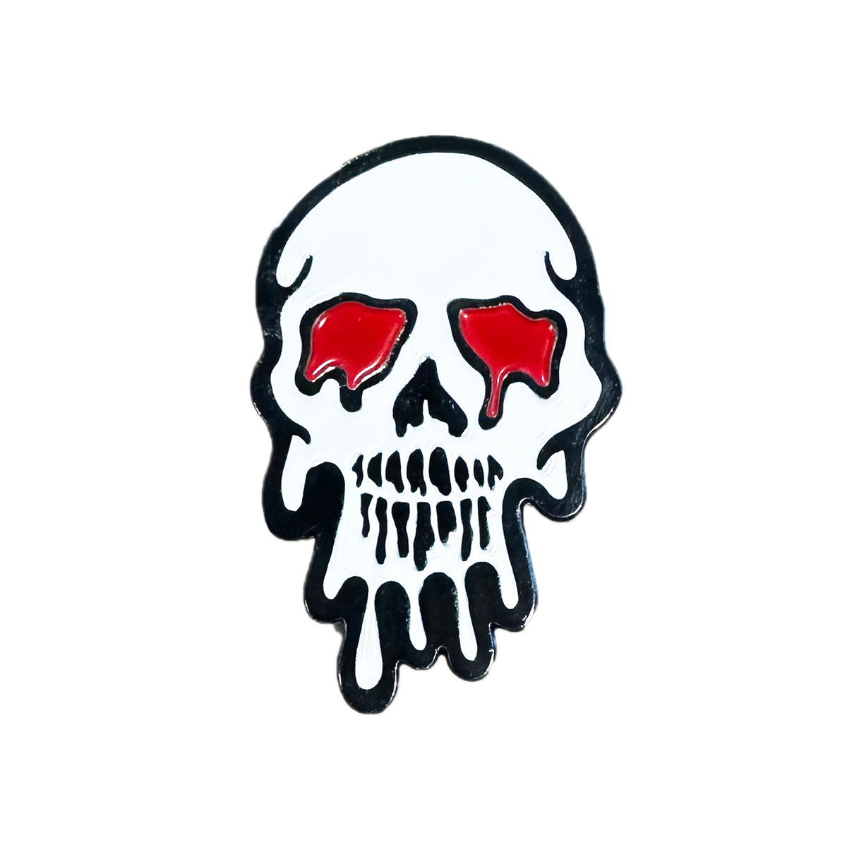 Melty Skull - Solid White - Enamel Pin – Jad Is Rad
