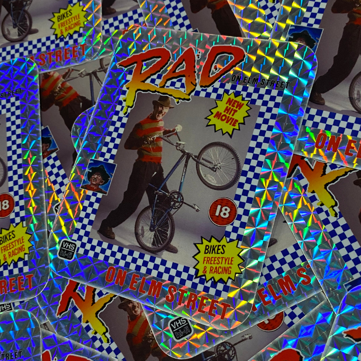 Rad On Elm St Prismatic Sticker – Jad Is Rad