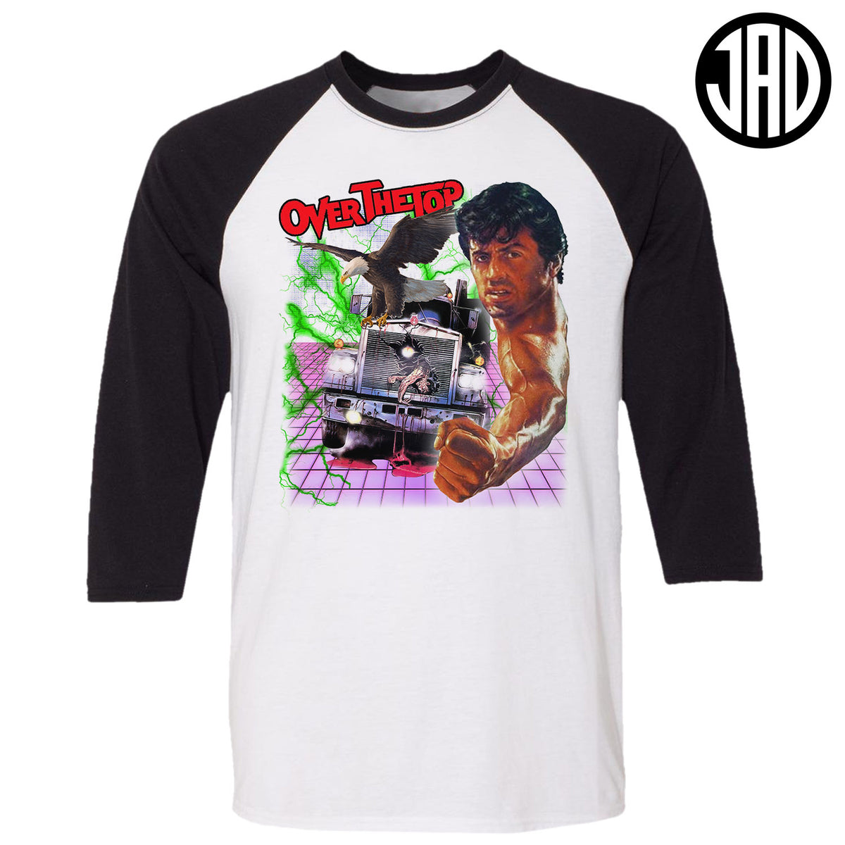 Over The Top - Men's Baseball Tee – Jad Is Rad